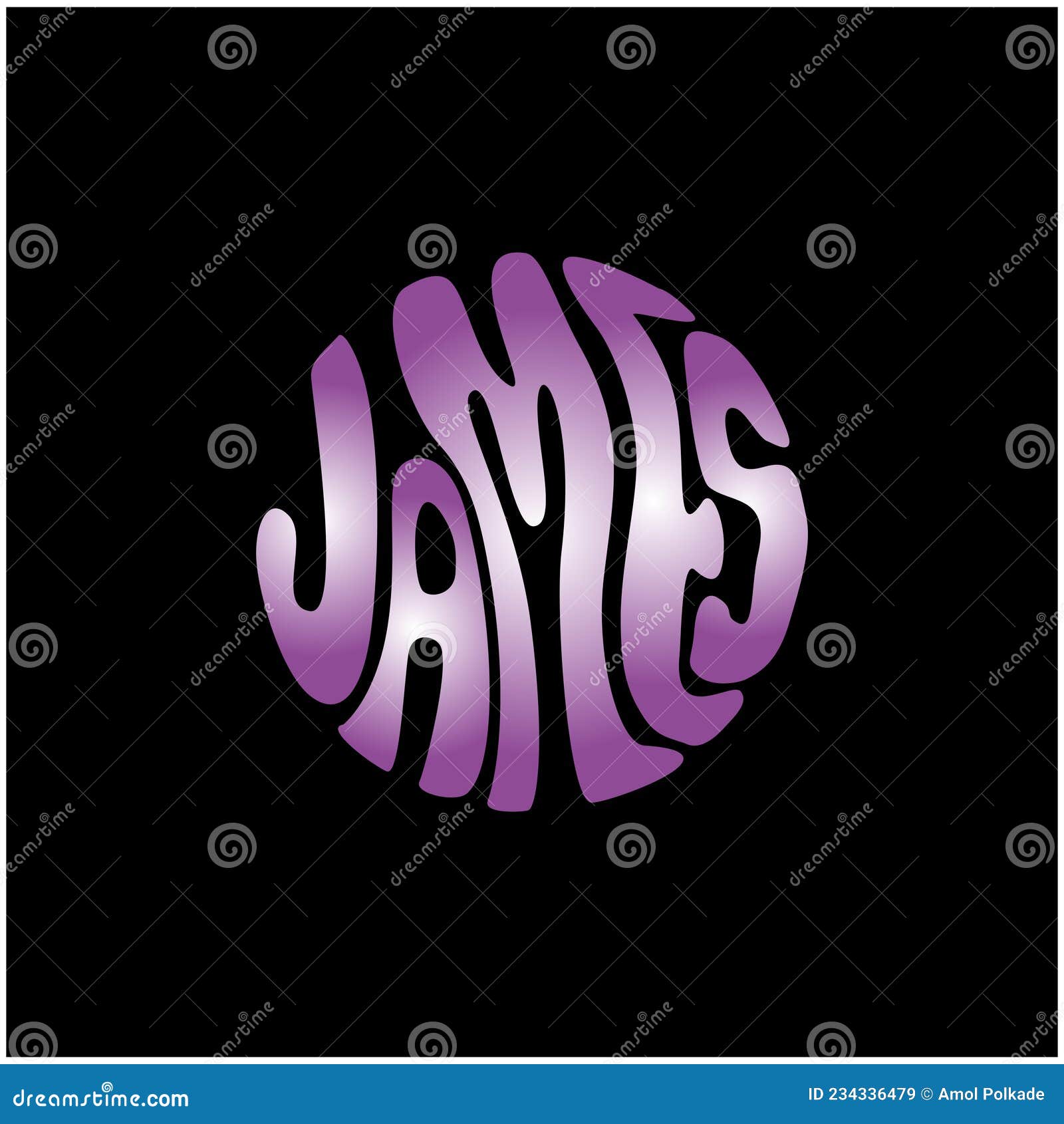 James Written in Round Shape Stock Vector - Illustration of written ...