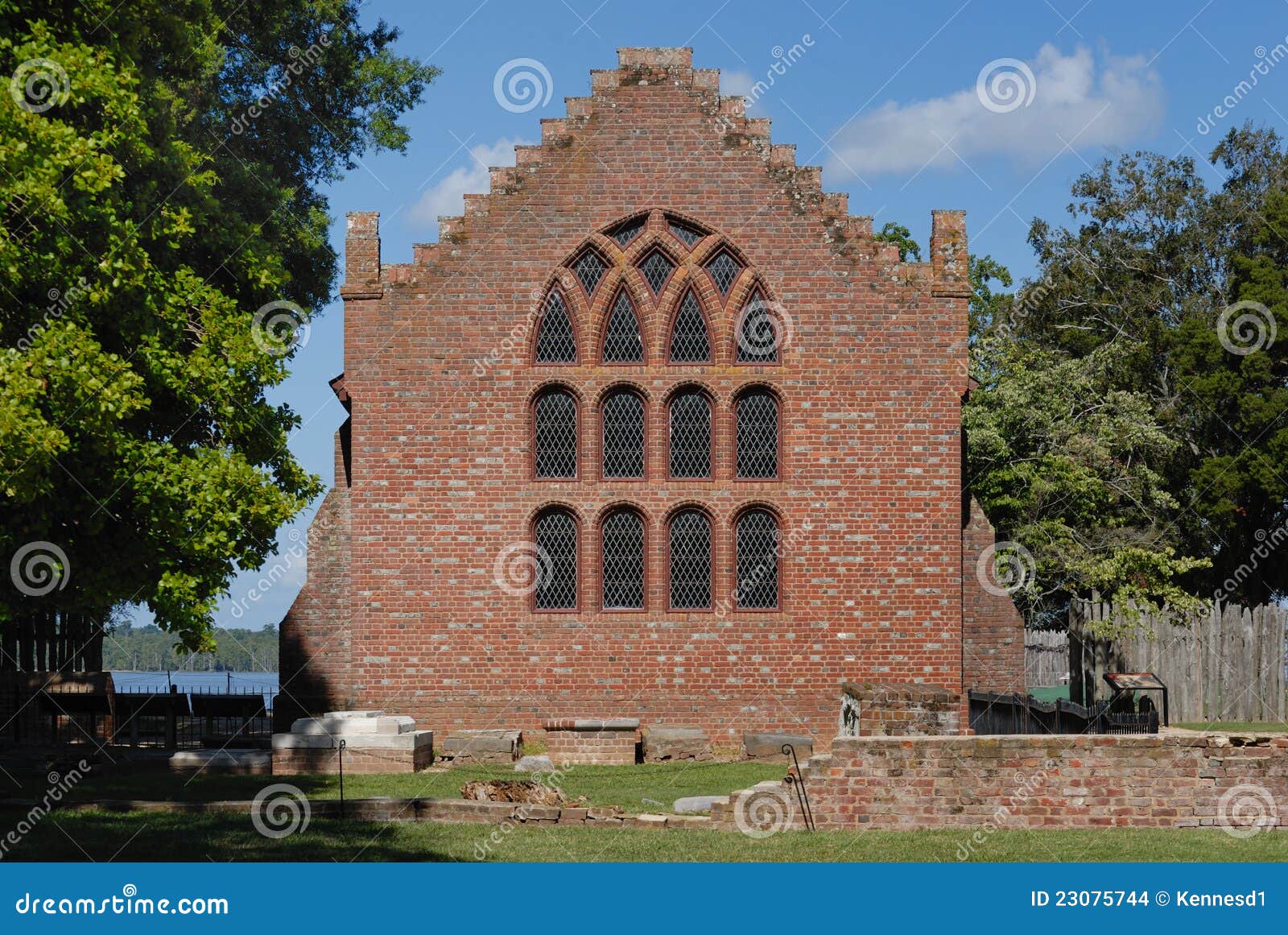 Jamestown church stock photo. Image of national, park - 23075744