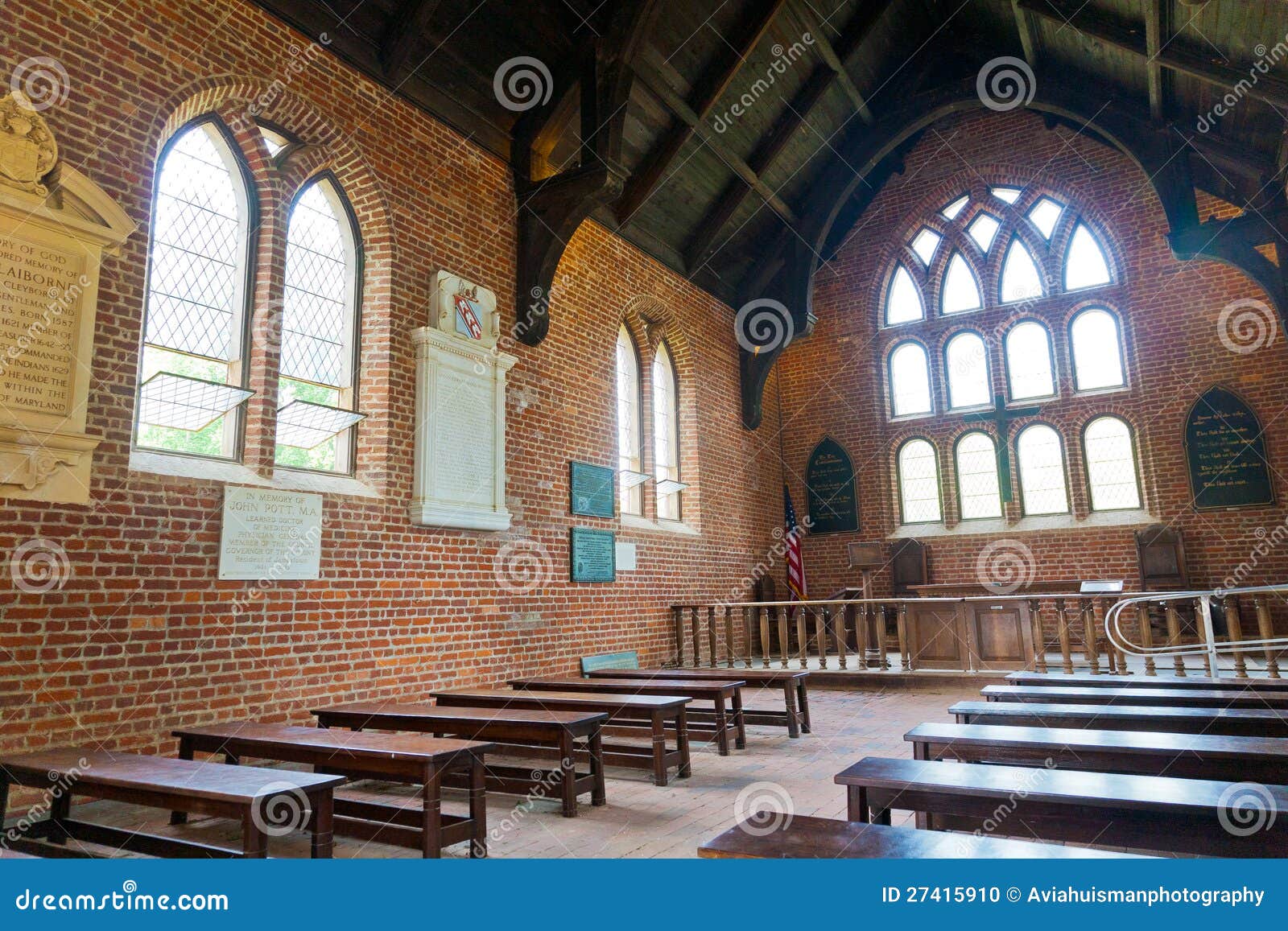 Jamestown Church - Interior Editorial Image - Image of park, building ...