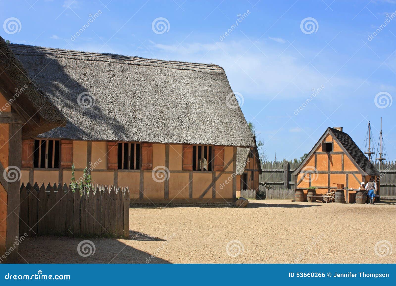 Jamestown, Virginia stock photo. Image of custom, thatched - 53660266