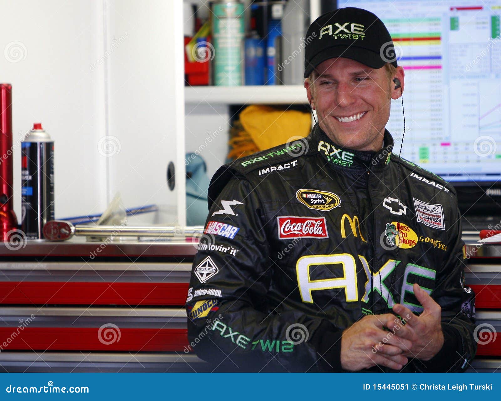 Jamie McMurray in the NASCAR Garage Editorial Photo - Image of bass ...