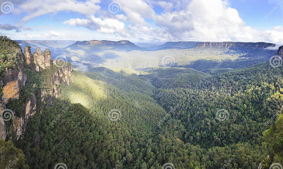 Jamison Valley stock photo. Image of iconic, panorama - 14997228