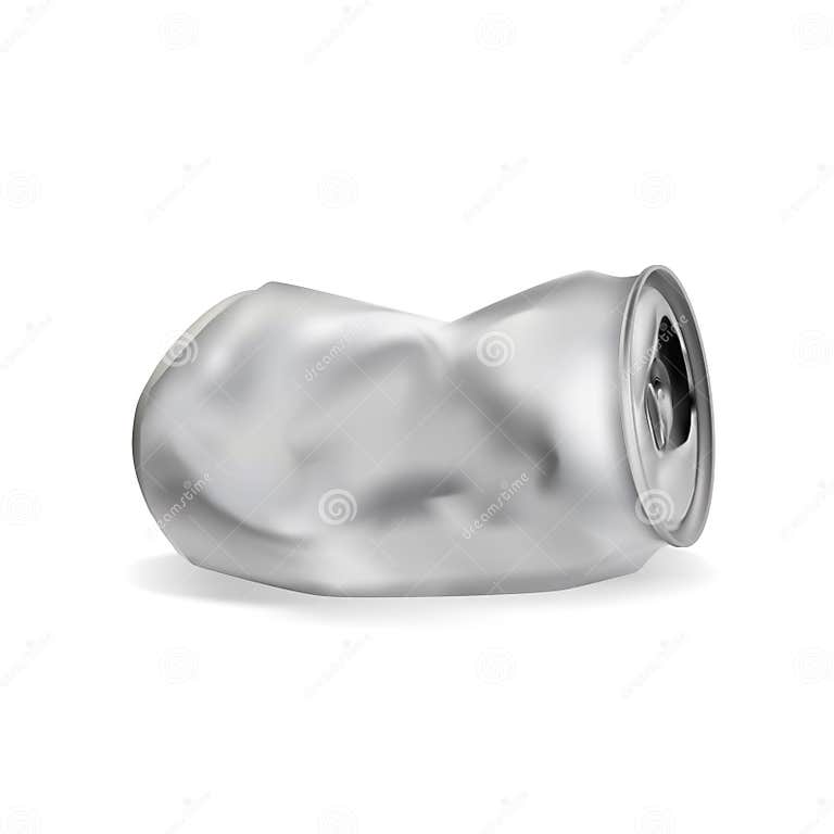 Jammed aluminum can stock vector. Illustration of steel - 72545694
