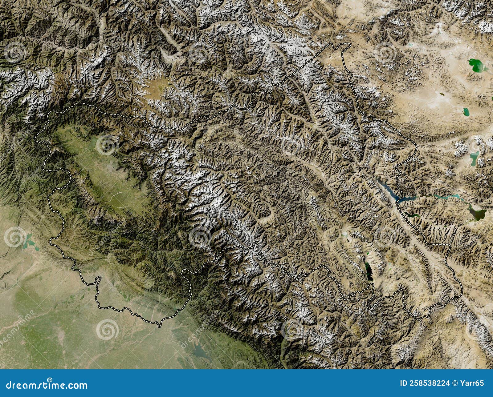 Jammu and Kashmir, India. Low-res Satellite. No Legend Stock Photo ...