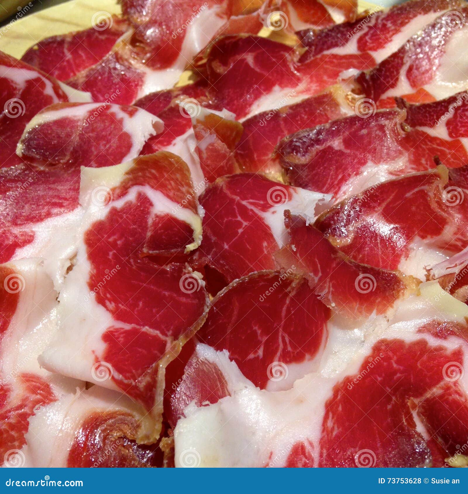 Jamon iberico ham tapas stock photo. Image of tapas, jamon - 73753628