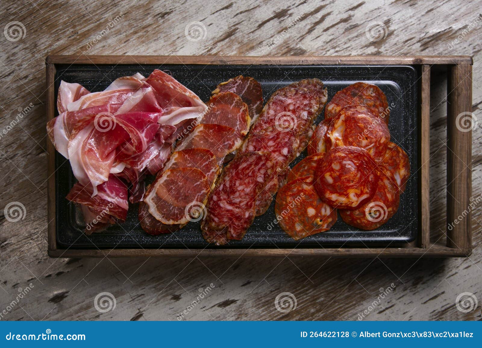 Jamon Iberico in Spain. stock photo. Image of food, cured - 264622128