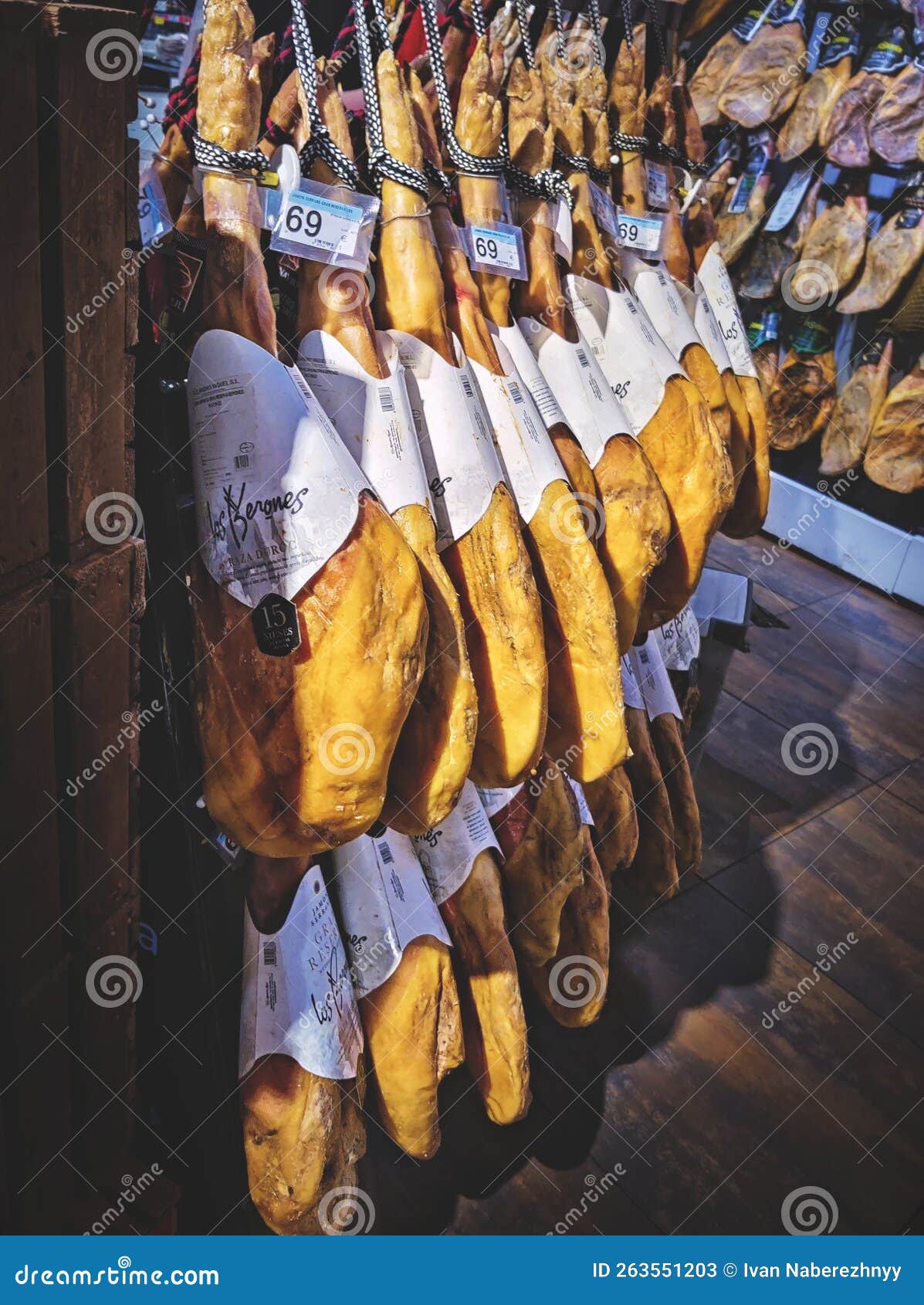 Jamon Legs In The Store Editorial Photo | CartoonDealer.com #263551203