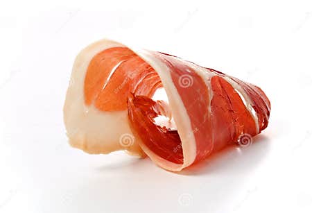 Jamon Slice Rolled stock photo. Image of gourmet, pork - 10857340