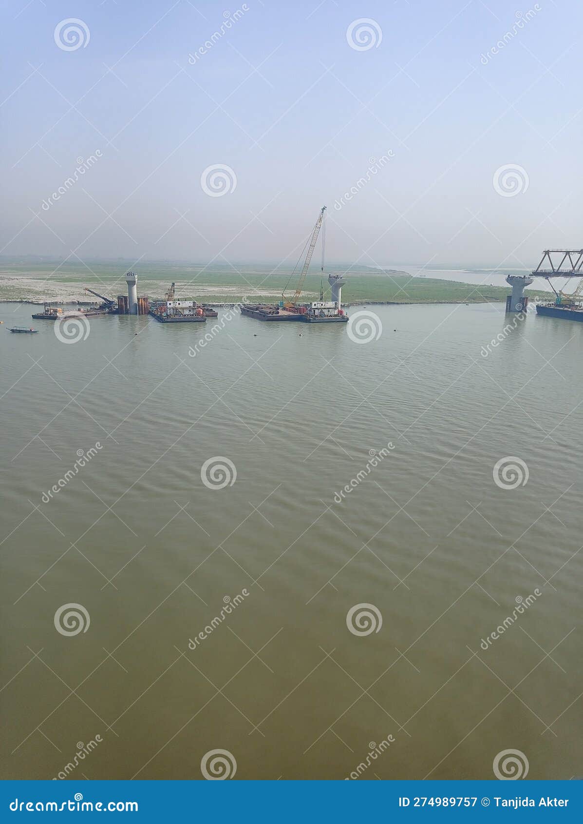 Jamuna river stock image. Image of bridge, river, scene - 274989757