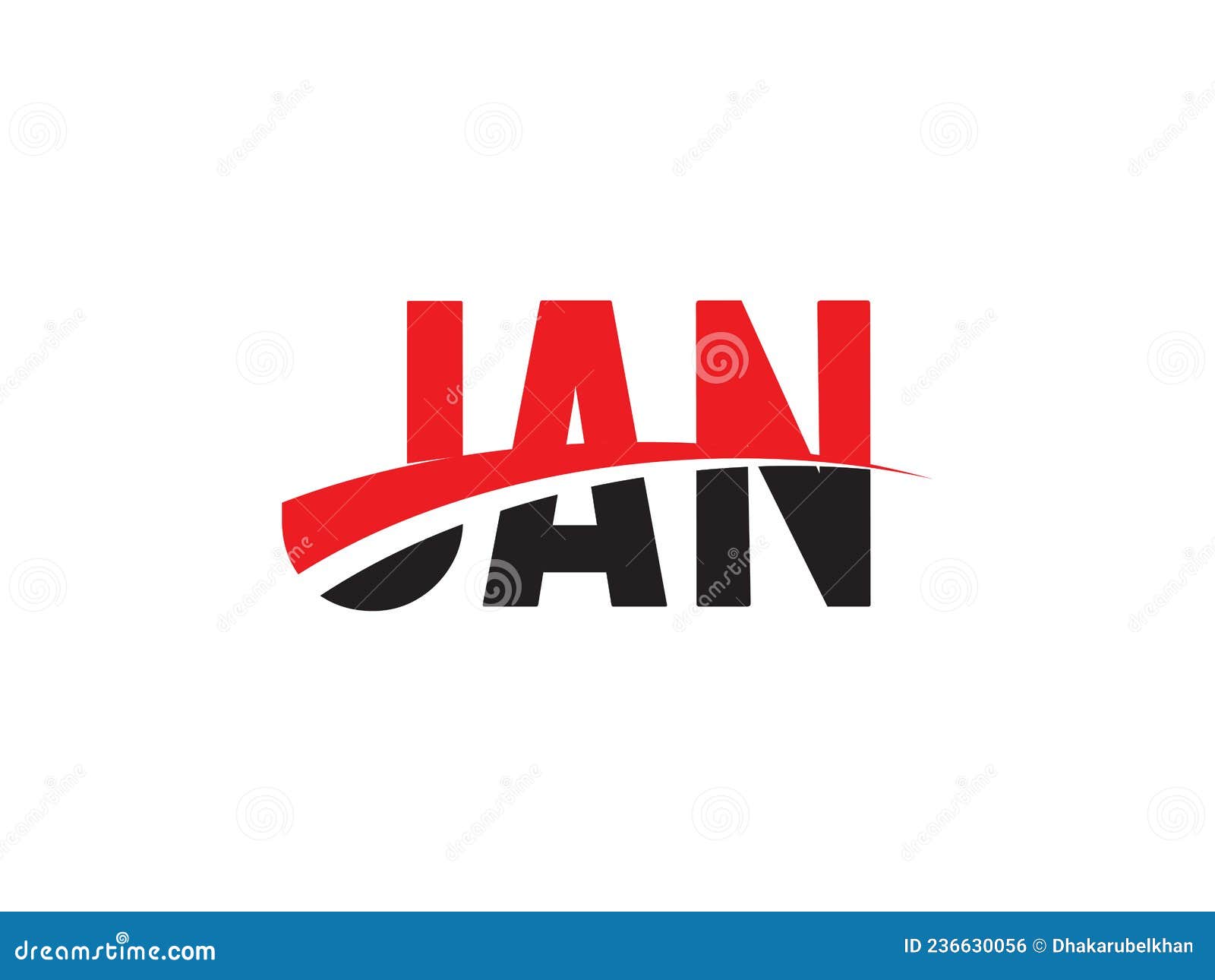JAN Letter Initial Logo Design Vector Illustration Stock Vector ...