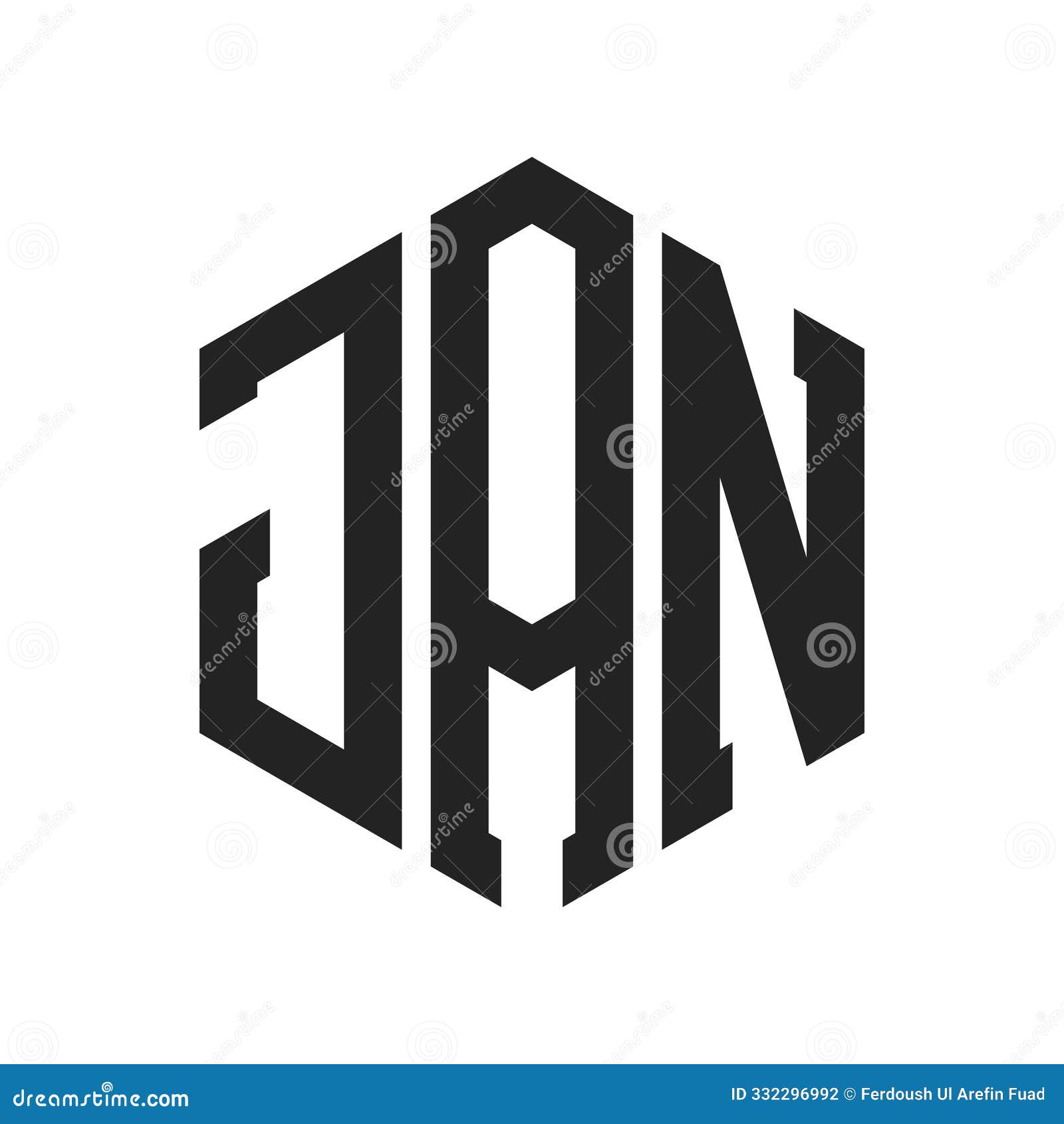 JAN Logo Design. Initial Letter JAN Monogram Logo Using Hexagon Shape ...