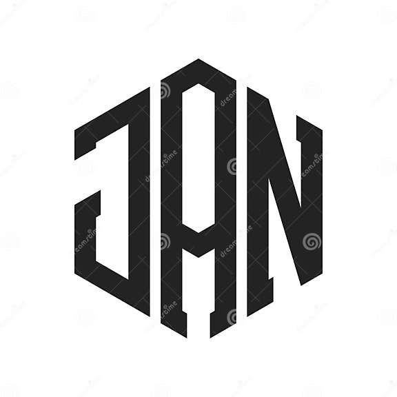 JAN Logo Design. Initial Letter JAN Monogram Logo Using Hexagon Shape ...