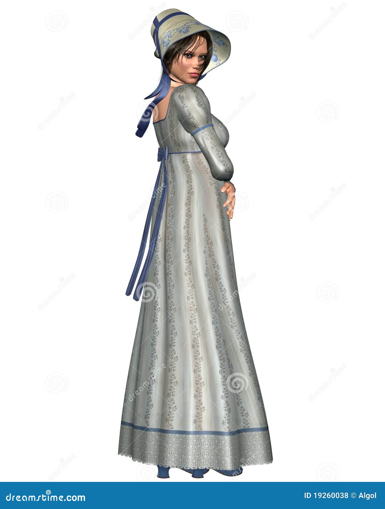 Jane Austen Character - 1 stock illustration. Illustration of turning ...