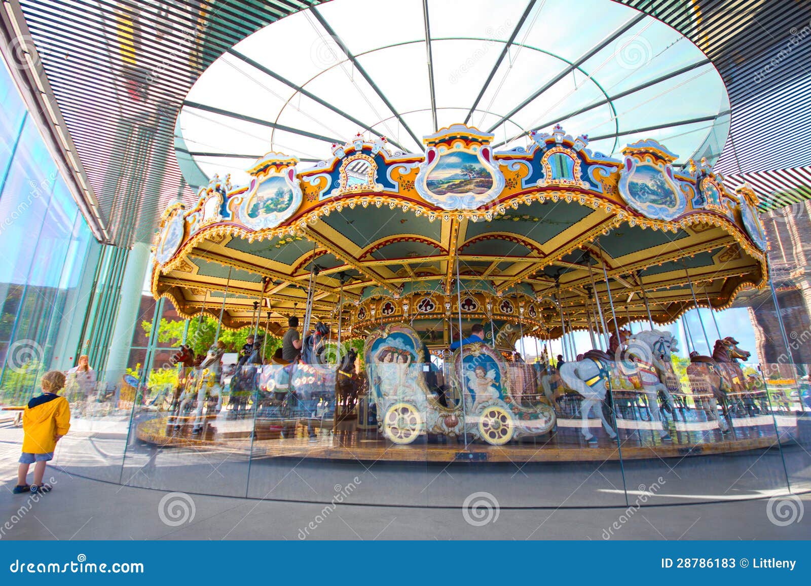Janes Carousel Brooklyn editorial stock photo. Image of colorful - 28786183