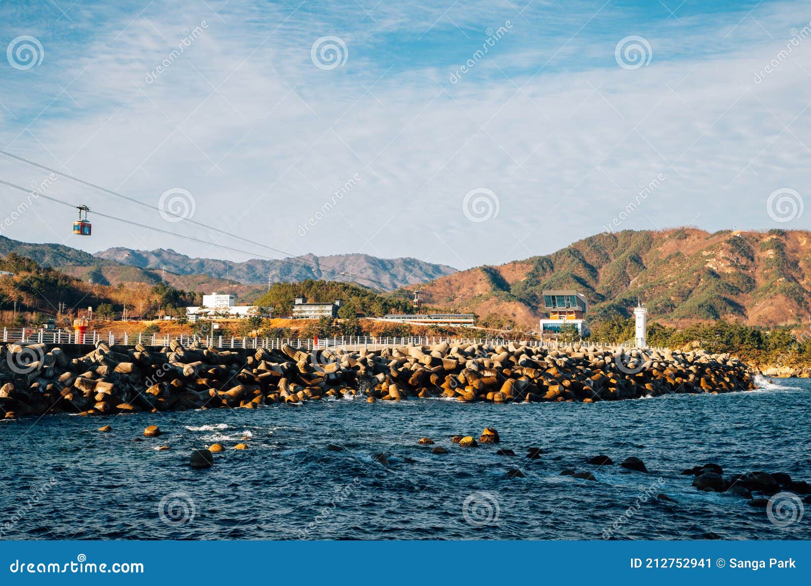 Jangho Port in Samcheok, Korea Stock Image - Image of holiday, mountain ...