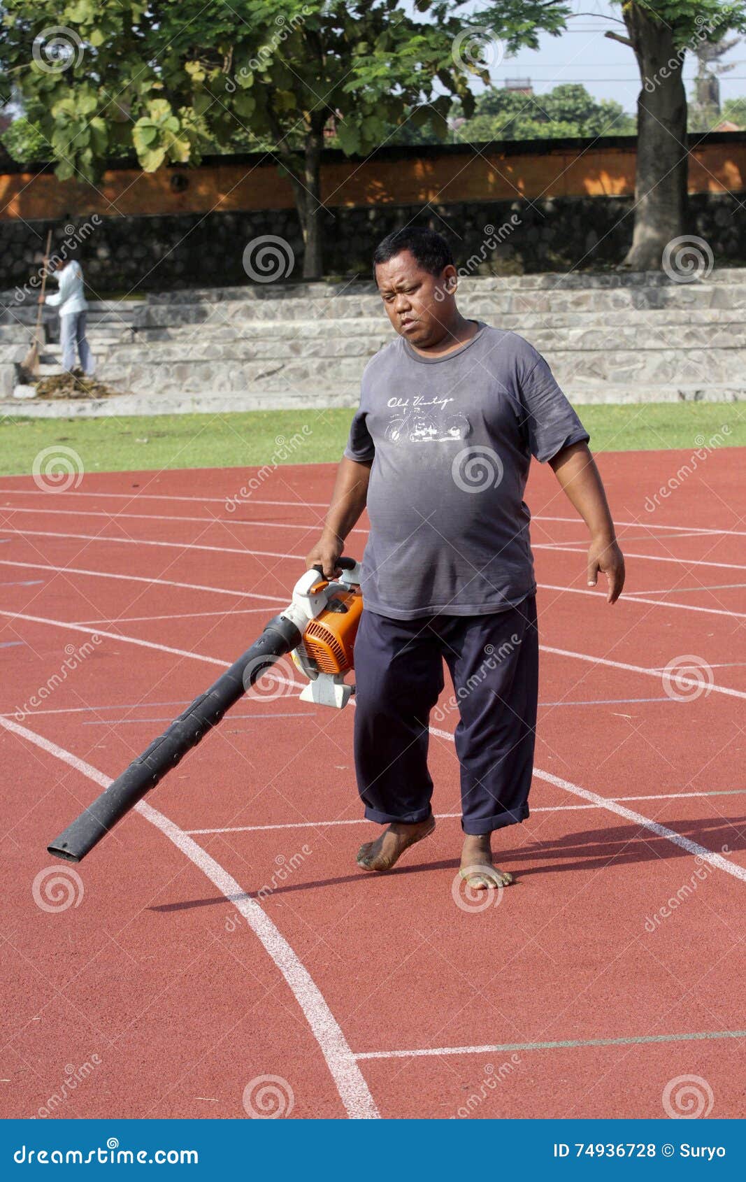 Janitor editorial stock photo. Image of race, stadium - 74936728