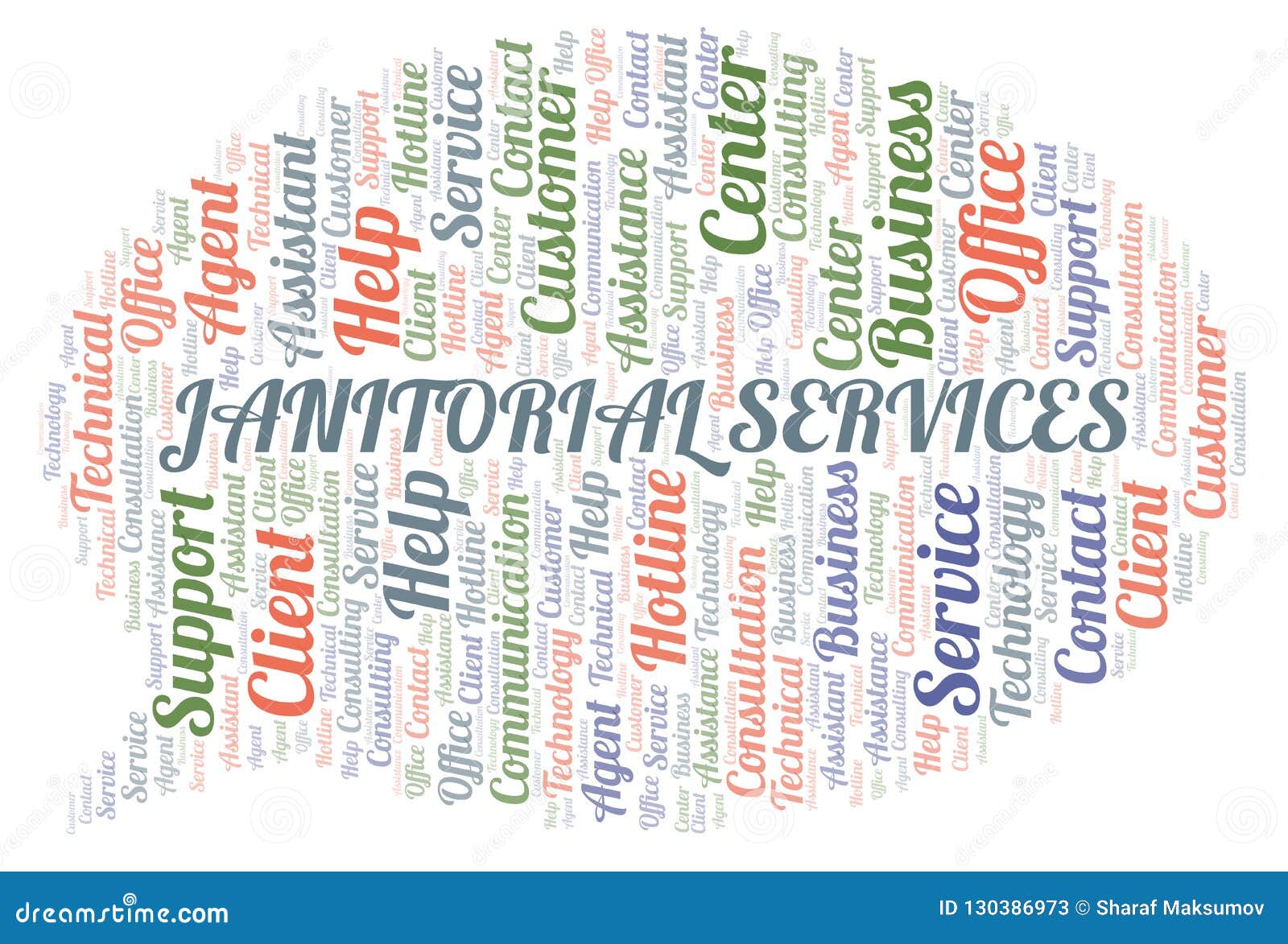 Janitorial Services Word Cloud. Stock Illustration - Illustration of ...
