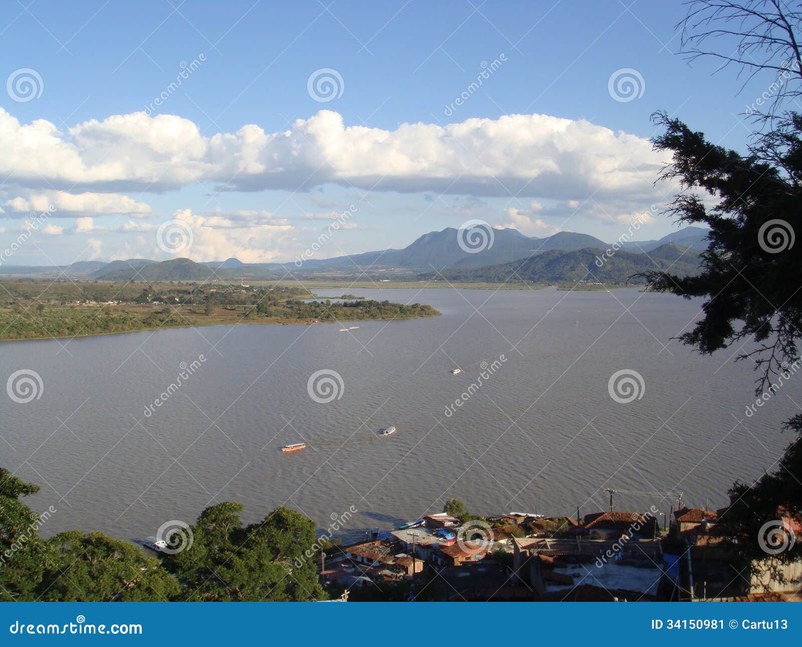 Janitzio island. stock image. Image of water, river, travel - 34150981