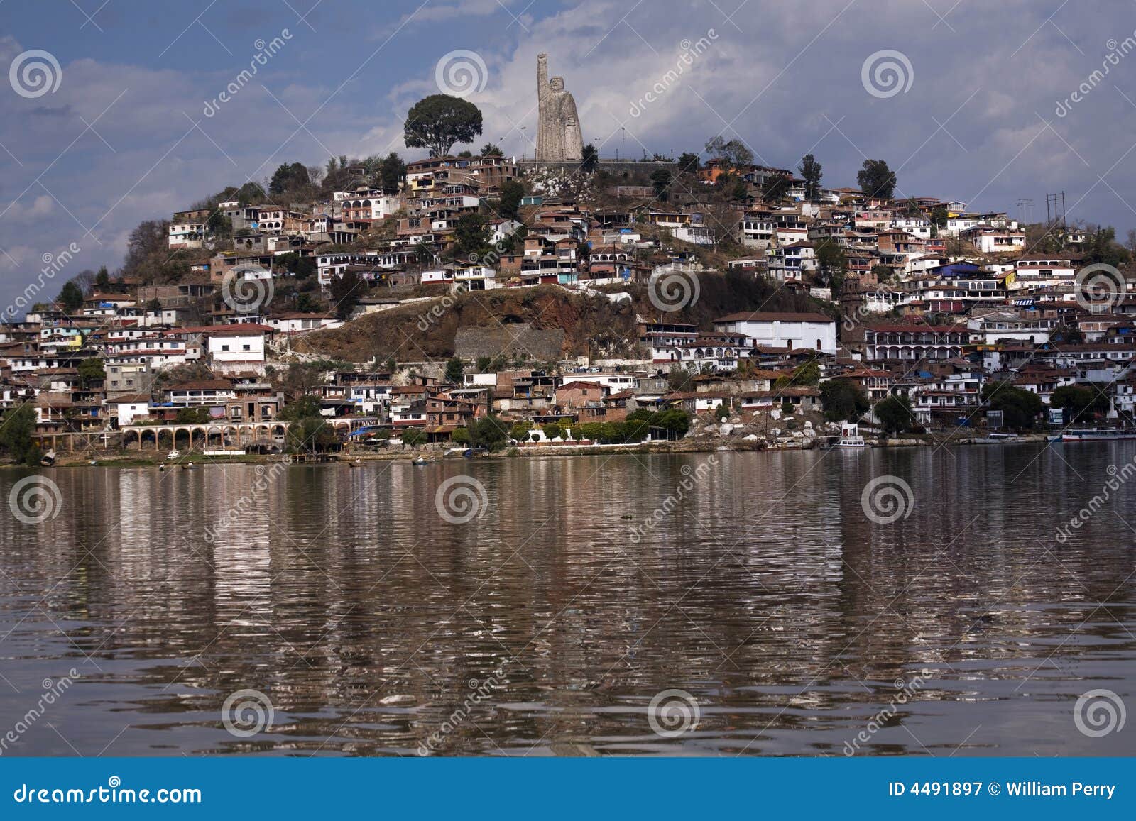 Janitzio Island Patzcuaro Lake Mexico Stock Image - Image of boat ...