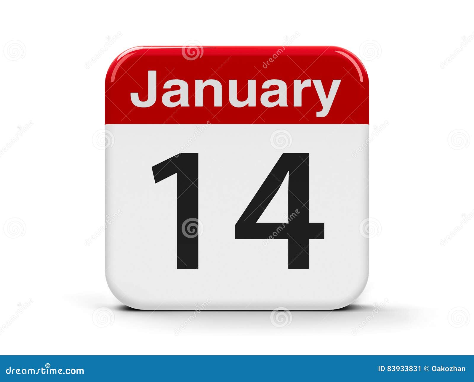 14. Januar stock abbildung. Illustration von kalender - 83933831