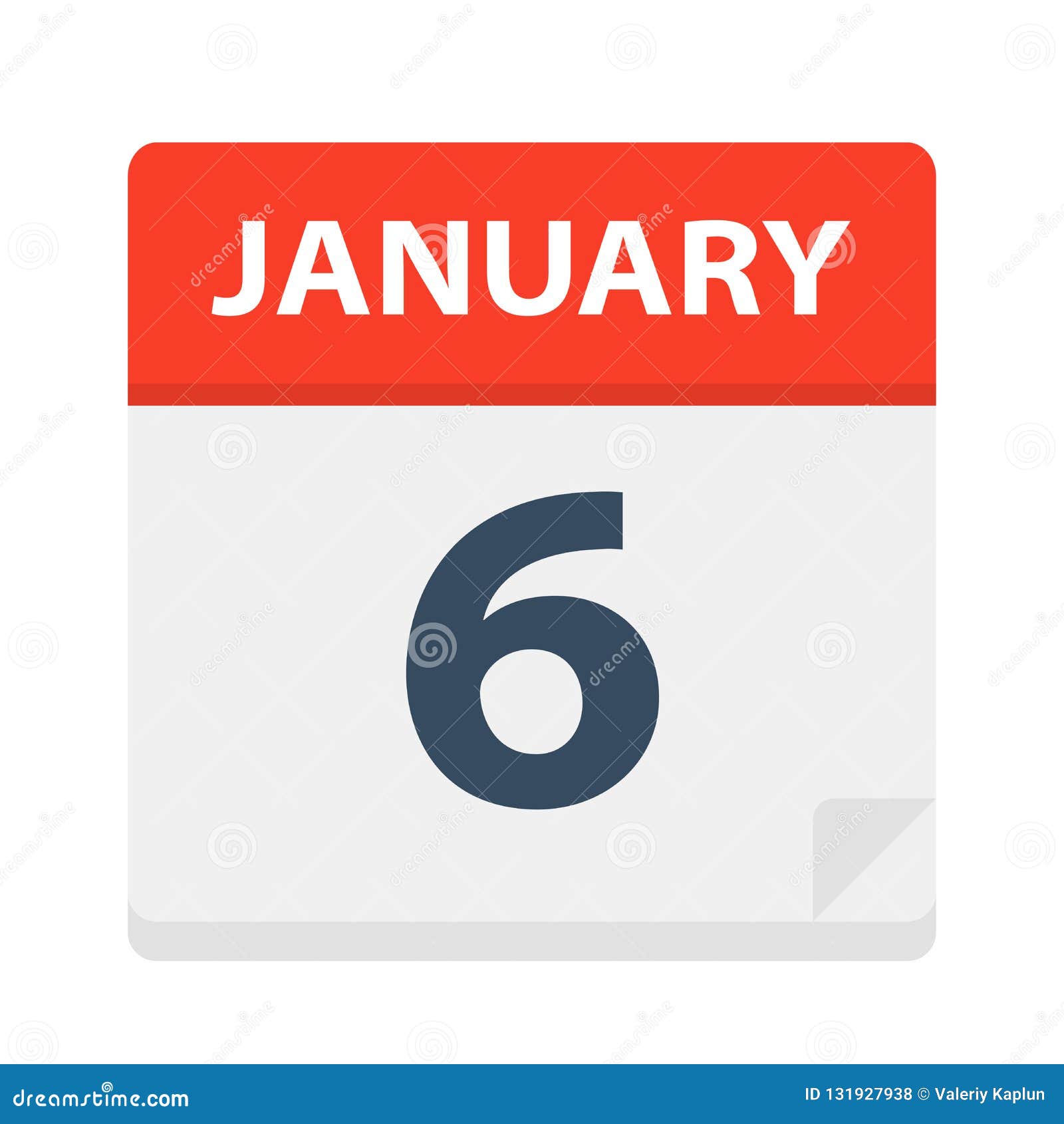 Januari 6 - kalendersymbol vektor illustrationer. Illustration av ...