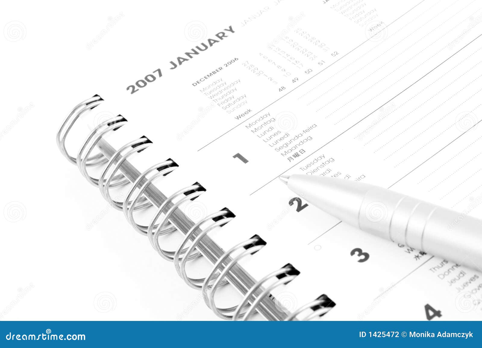 January 2007 stock photo. Image of date, weeks, agenda - 1425472