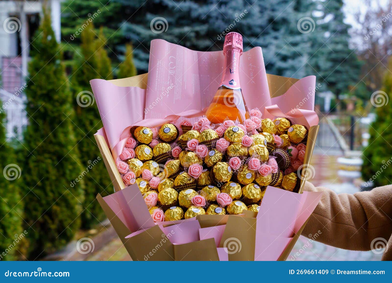 January 6, 2022 Balti Moldova. Gift Bouquet of Sweets Editorial Stock ...
