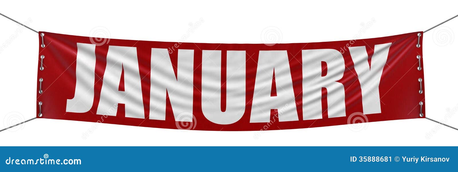 January Banner (clipping Path Included) Stock Illustration ...