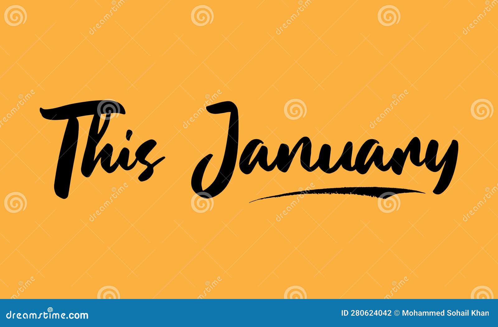 This January Bold Typography Lettering Text Vector Design Quote Stock ...