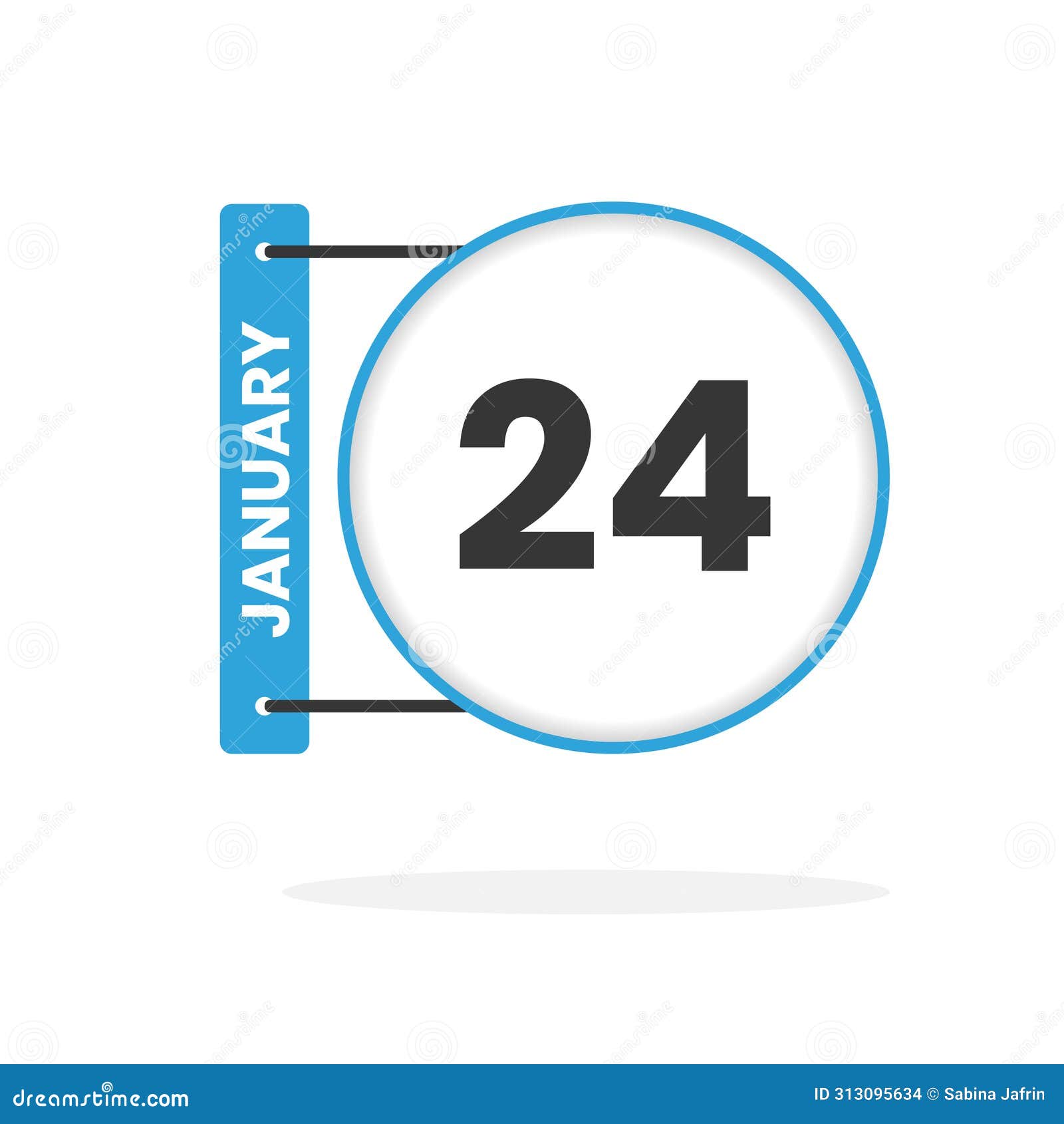 January 24 Calendar Icon. Date, Month Calendar Icon Vector Illustration ...