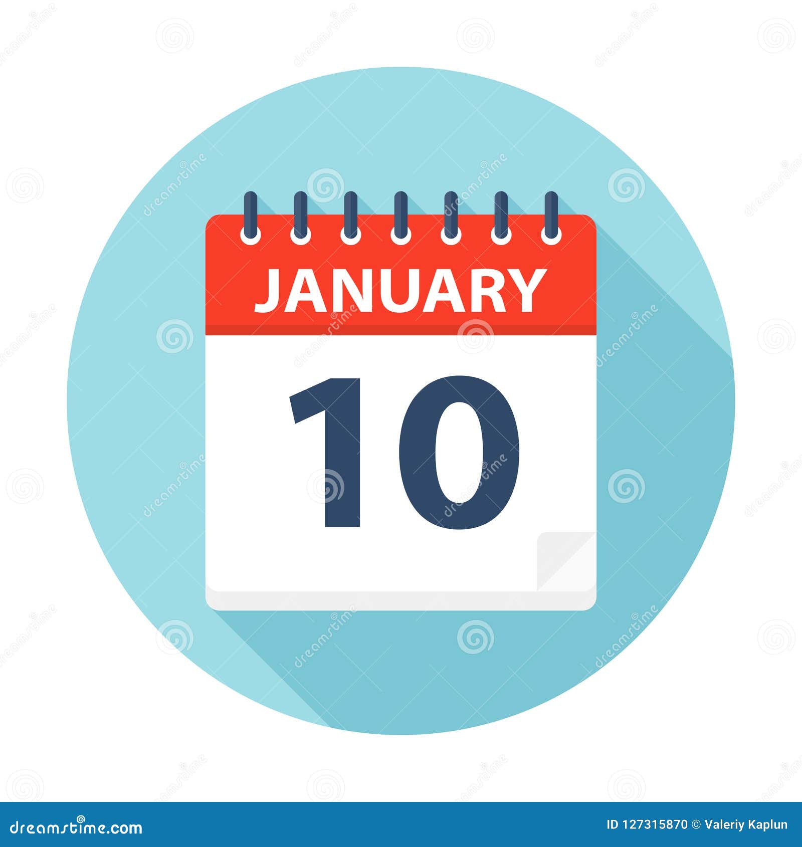 January 10 - Calendar Icon stock illustration. Illustration of template ...