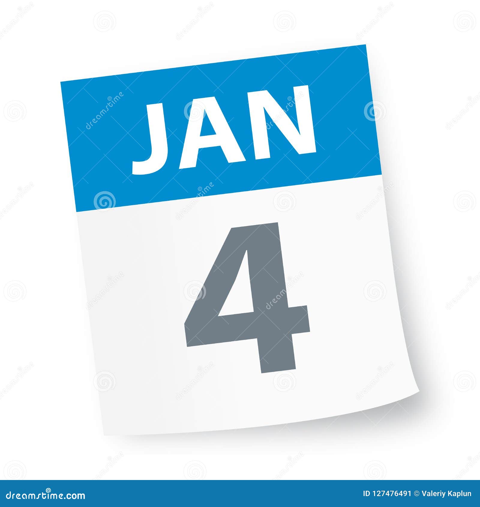 January 4 - Calendar Icon stock illustration. Illustration of isolated ...