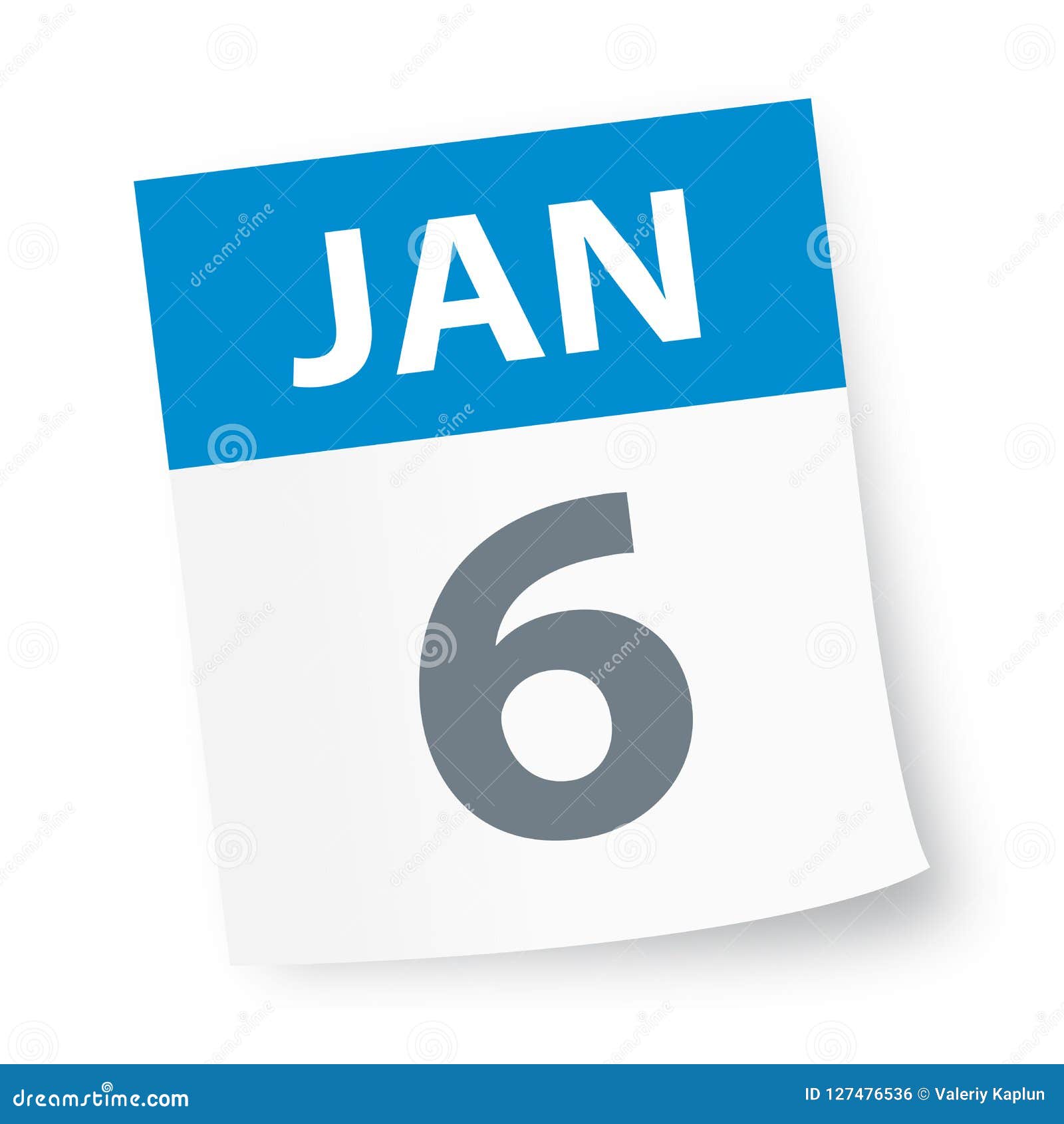 January 6 - Calendar Icon stock illustration. Illustration of ...