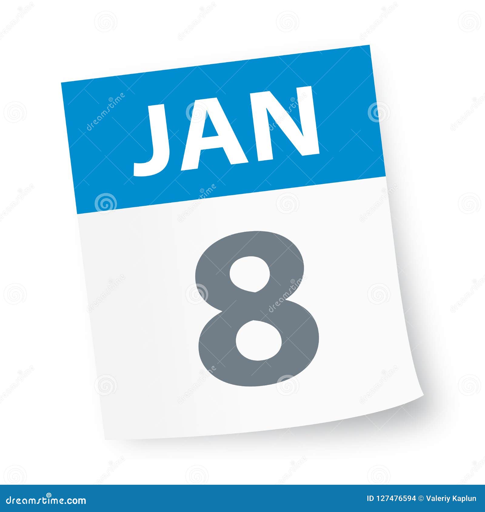 January 8 - Calendar Icon stock illustration. Illustration of today ...