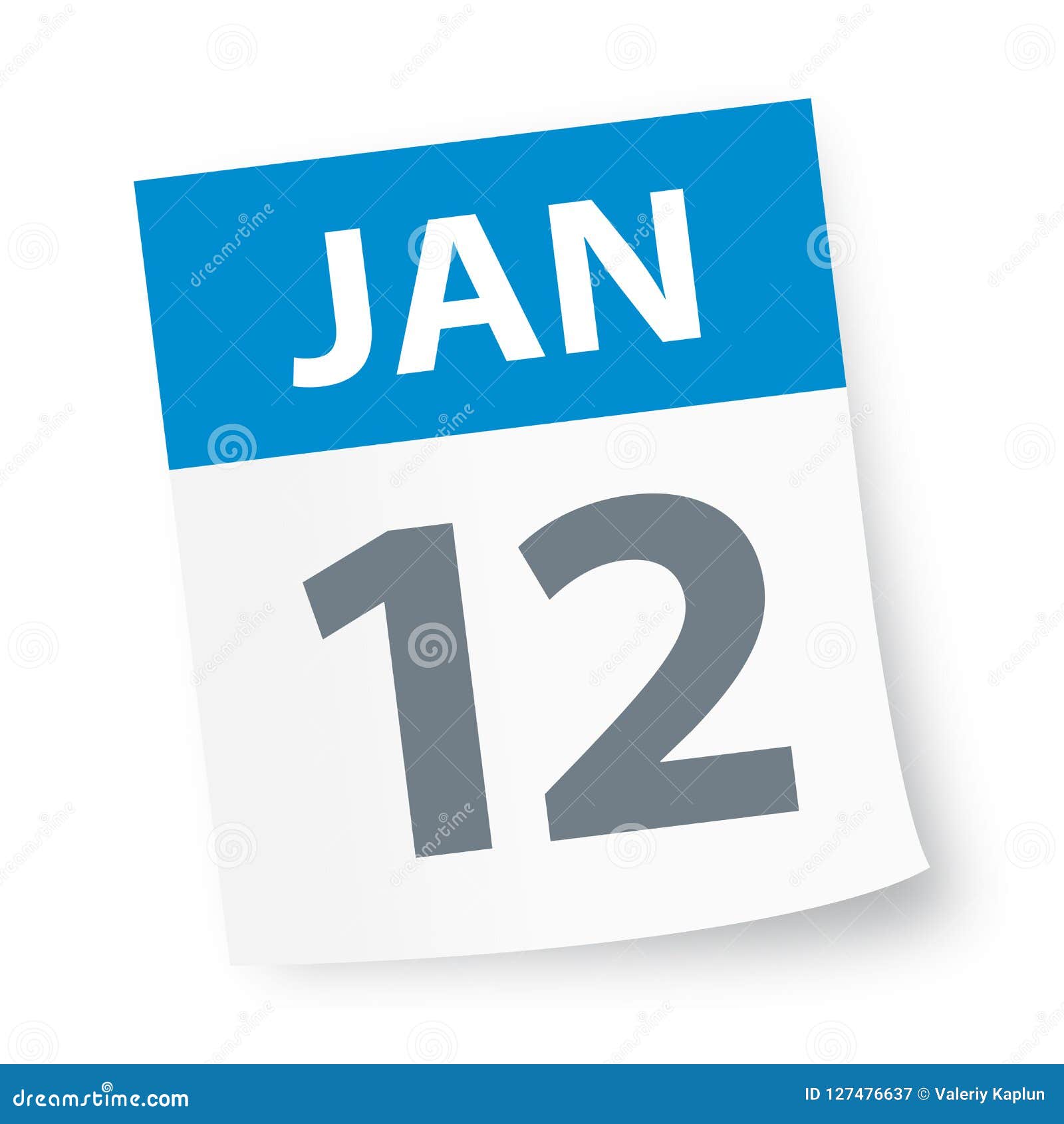 January 12 - Calendar Icon stock illustration. Illustration of note ...