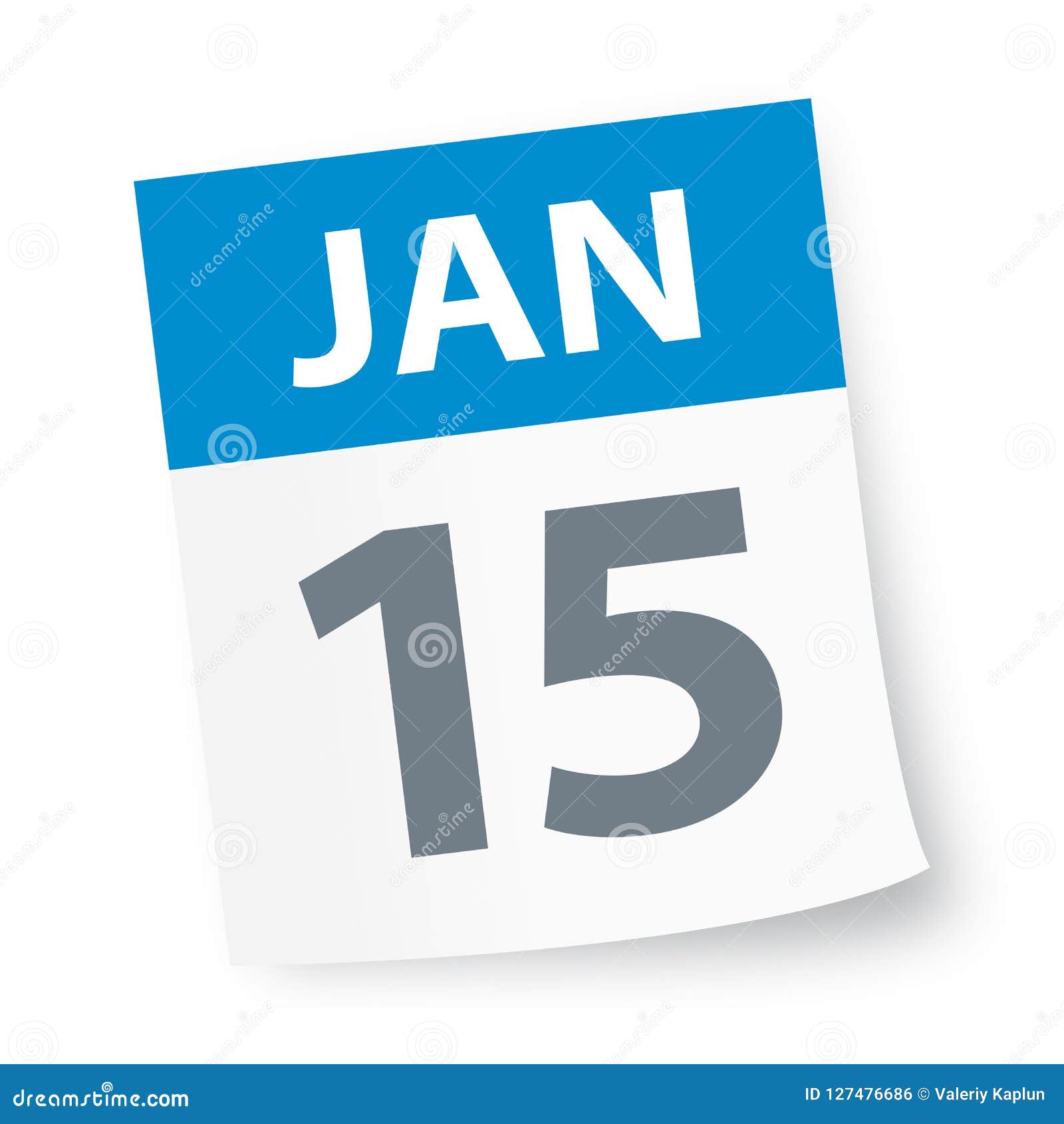 January 15 - Calendar Icon stock illustration. Illustration of template ...