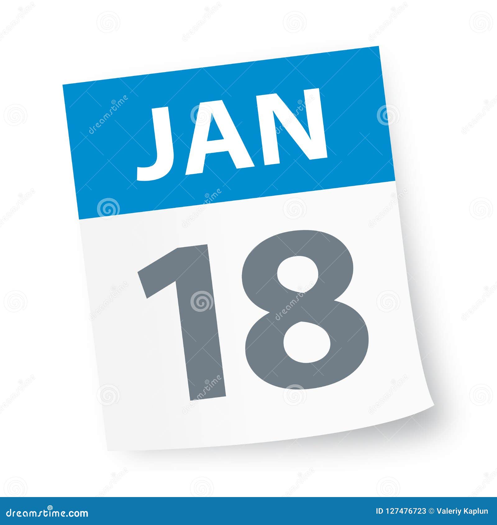 January 18 - Calendar Icon stock illustration. Illustration of ...