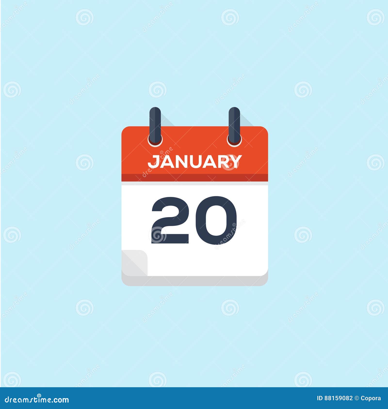 20. January Calendar, Vector Illustration Stock Vector - Illustration ...