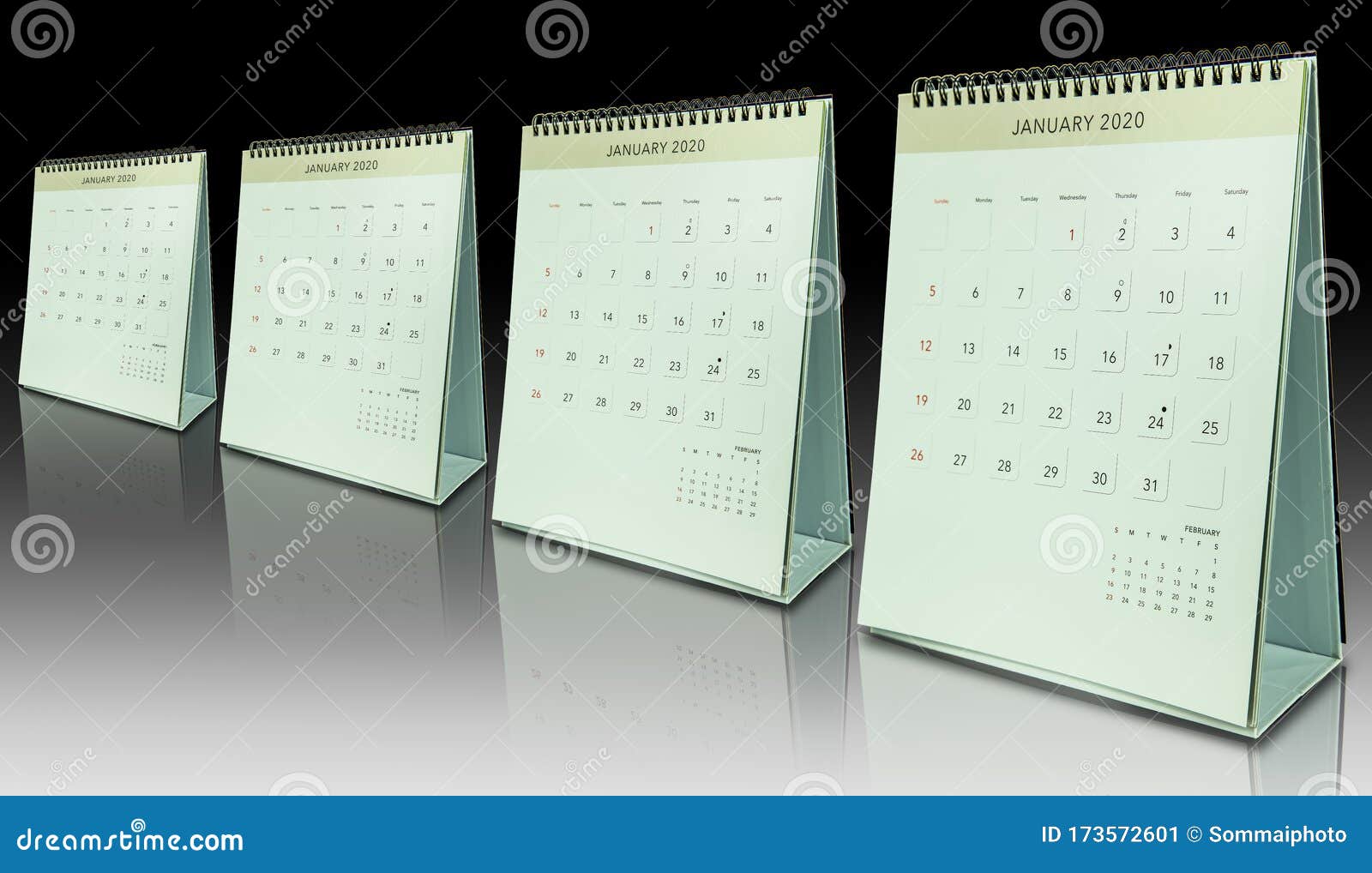 January 1, Calendar Year 2020 Stock Image - Image of month, clean ...
