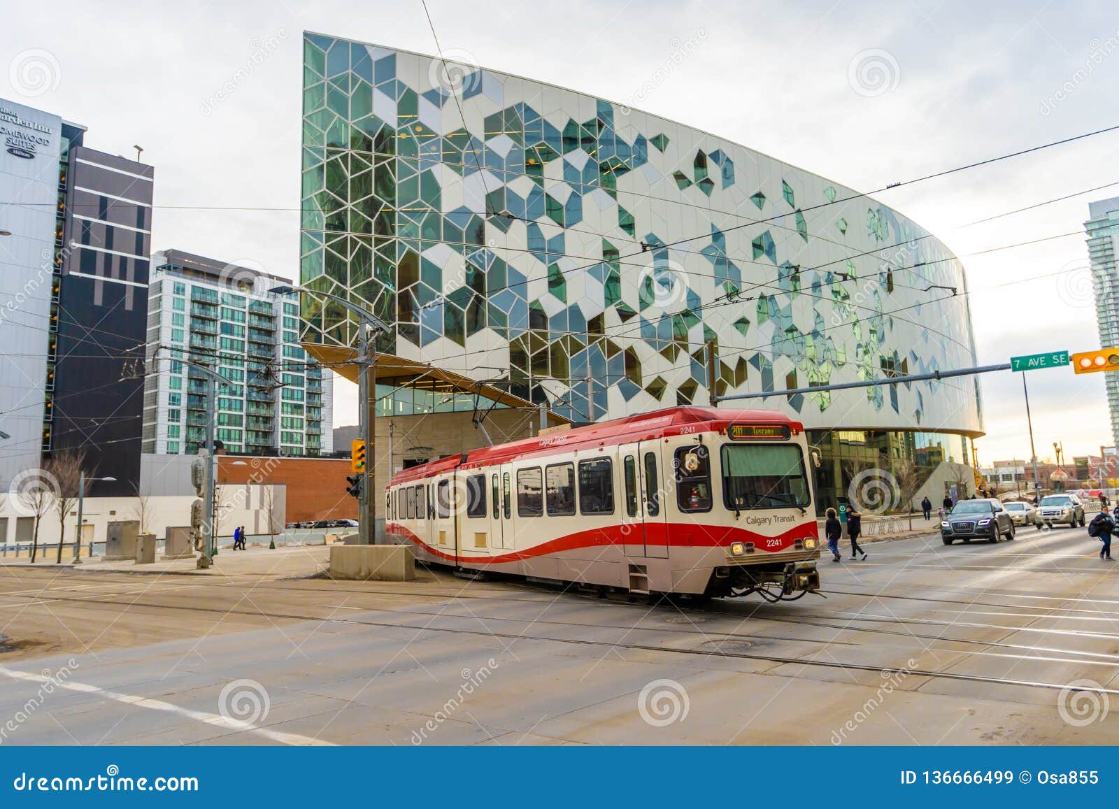 Calgary C Train Downtown Light Rapid Transit System At The Bridgeland ...