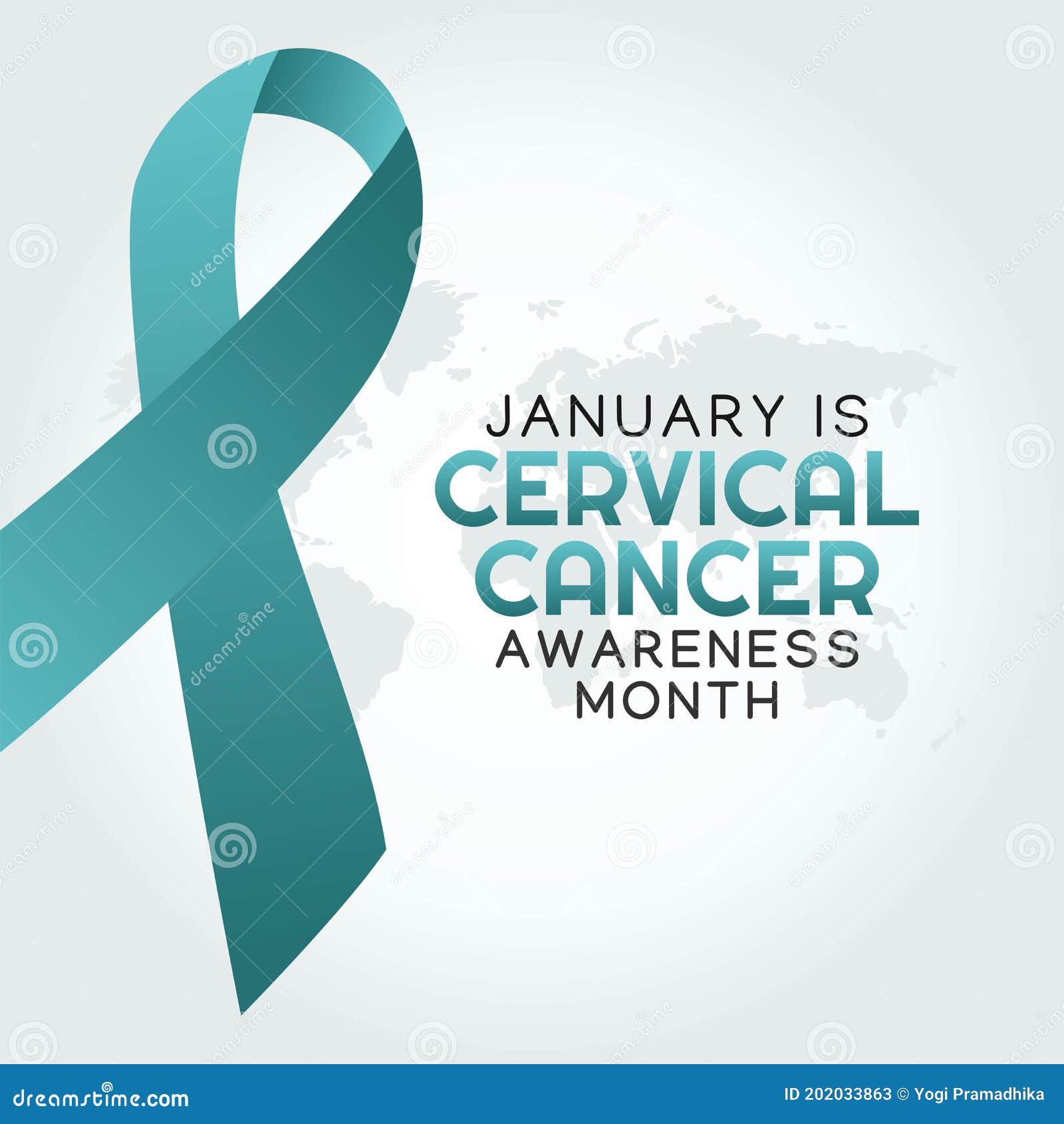 January Is Cervical Cancer Awareness Month Vector Illustration Stock