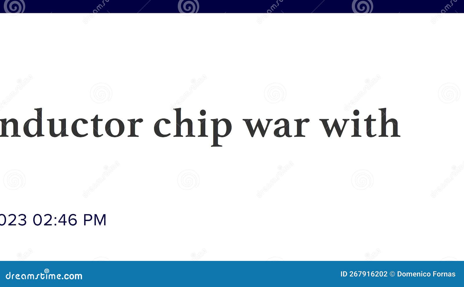 January 2023: Chip War Headlines Fast Sequence Stock Footage - Video of ...