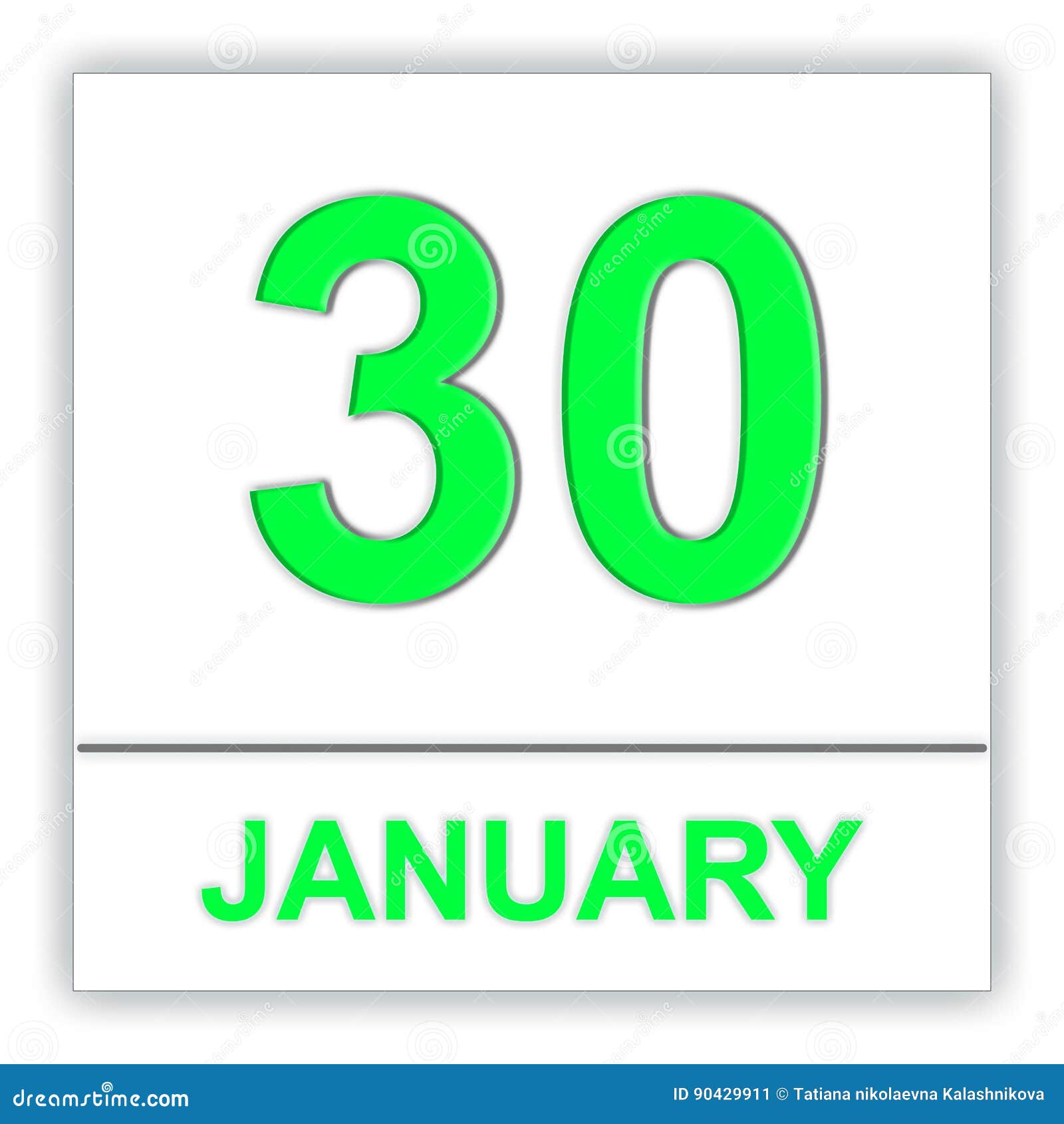January 30. Day on the Calendar Stock Illustration - Illustration of ...