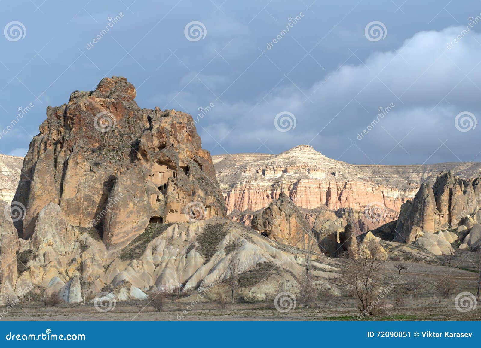 January Day in the Mountains of Cappadocia Stock Image - Image of ...