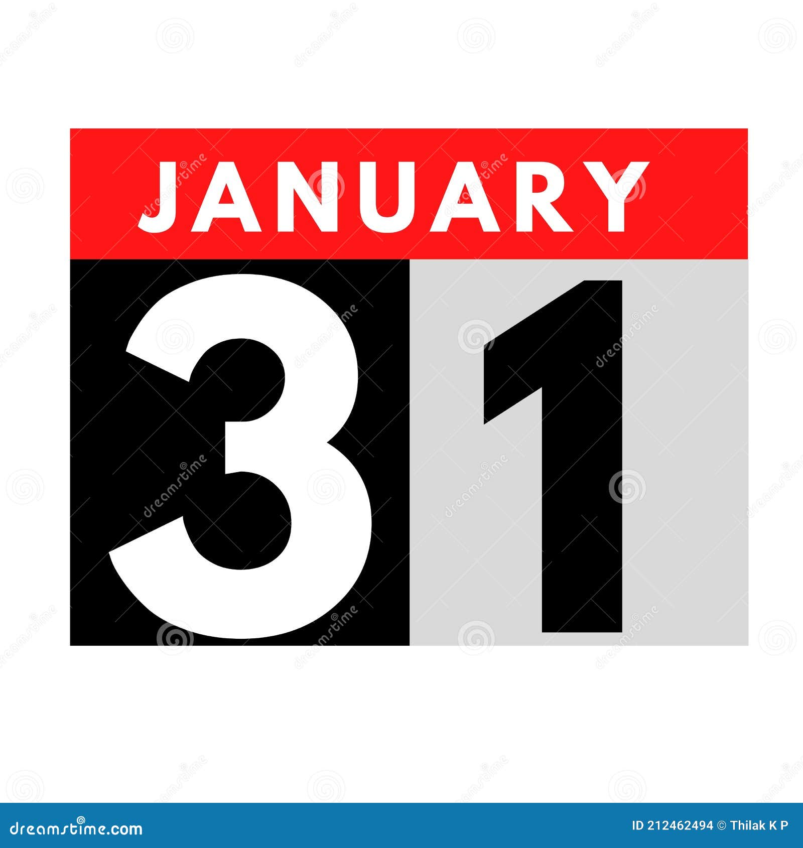 January 31 . Flat daily Calendar Icon .date ,day, Month Stock ...
