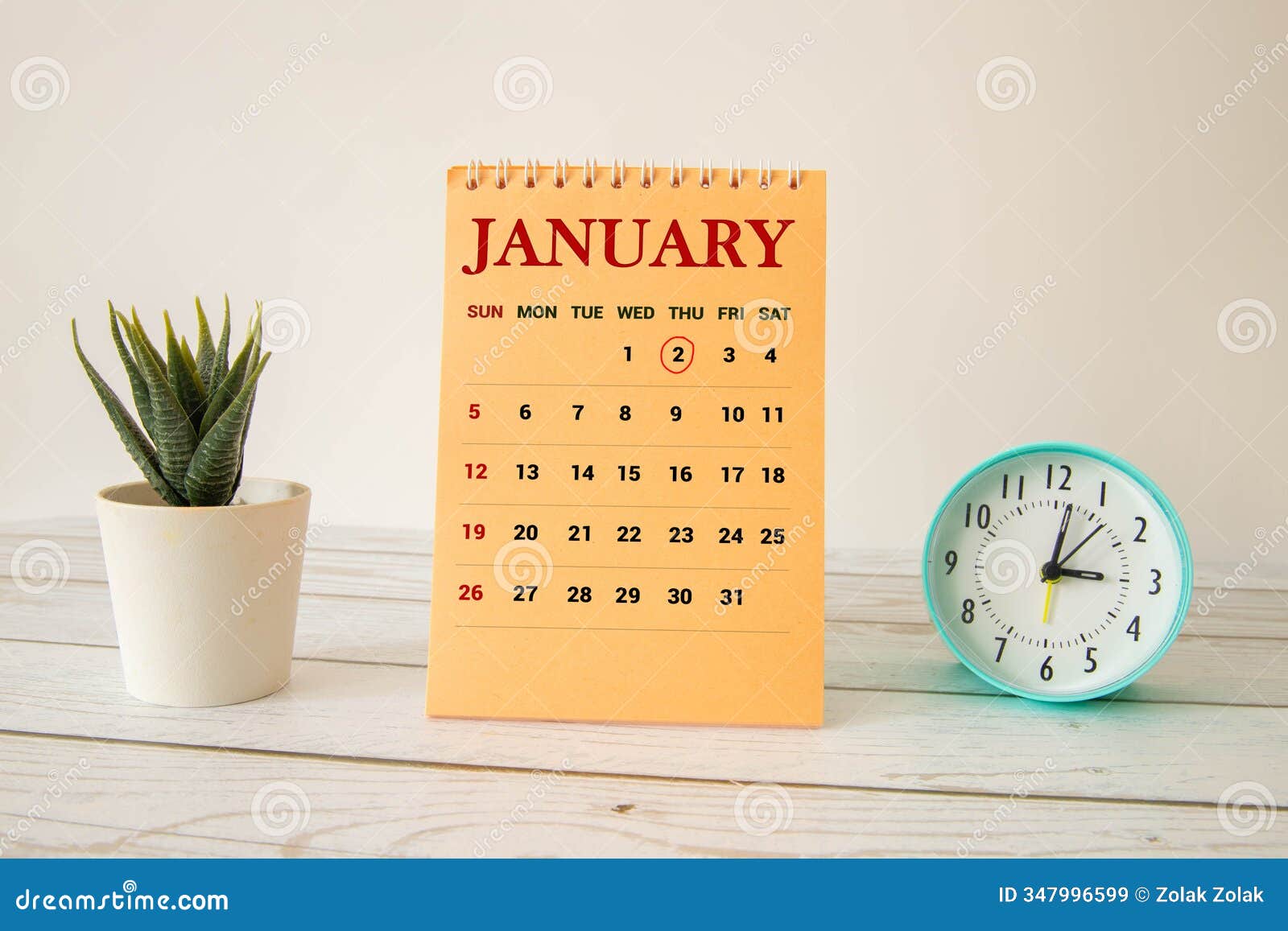 January Month, Appointment Date with Number Cube Design. Date 2. Stock ...