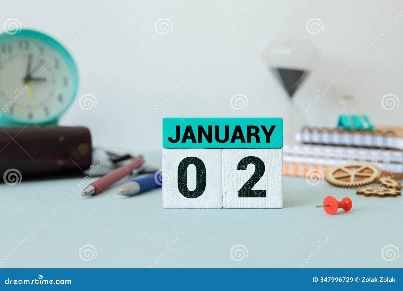 January Month, Appointment Date with Number Cube Design. Date 2. Stock ...