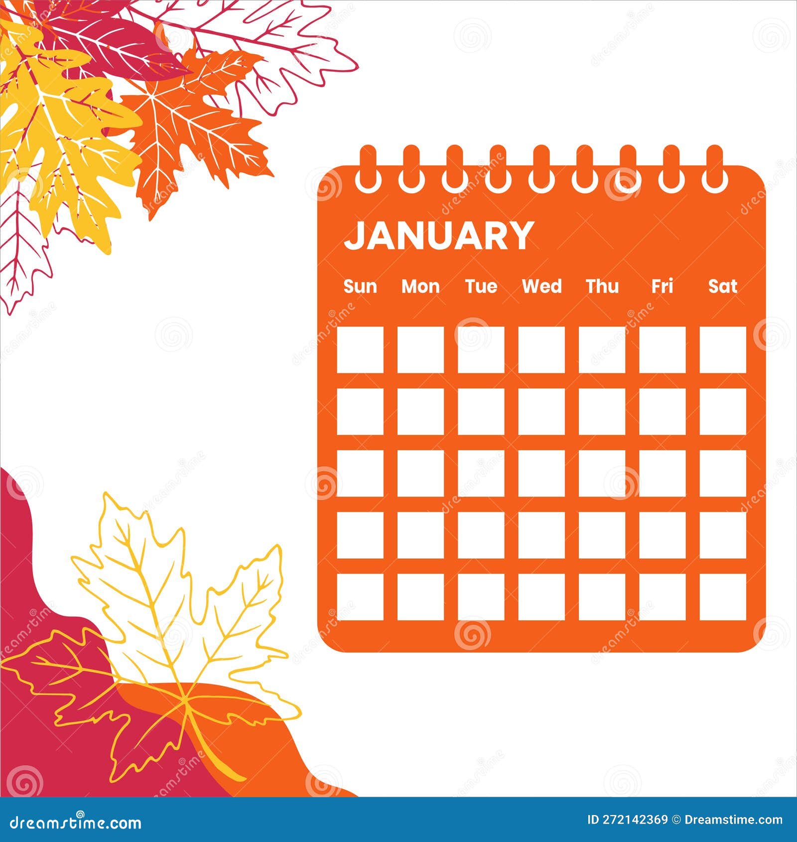 January Month Calendar. January Month Stock Vector - Illustration of ...