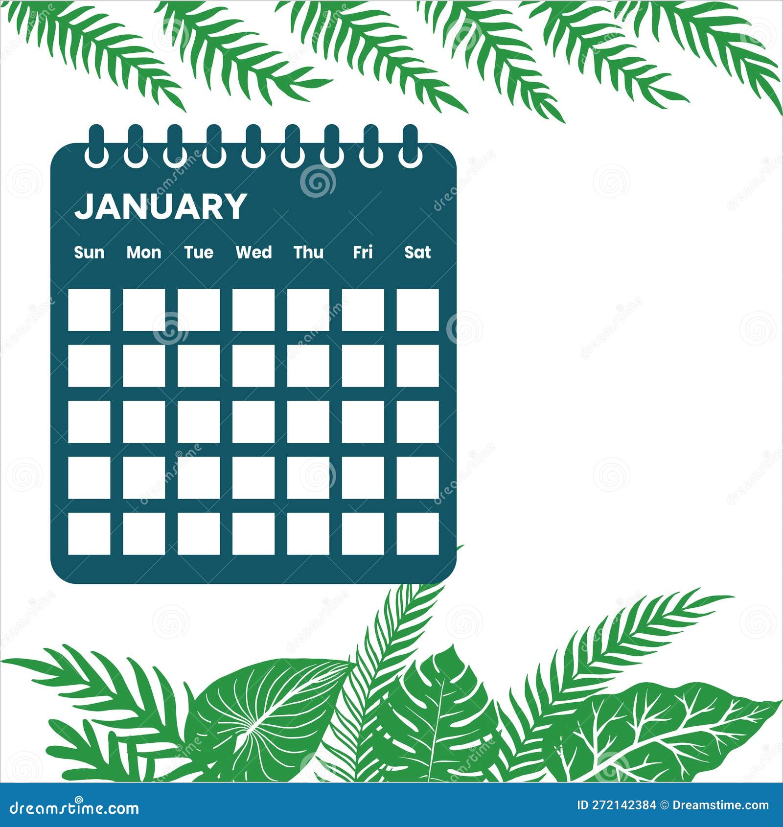 January Month Calendar. January Month Stock Vector - Illustration of ...