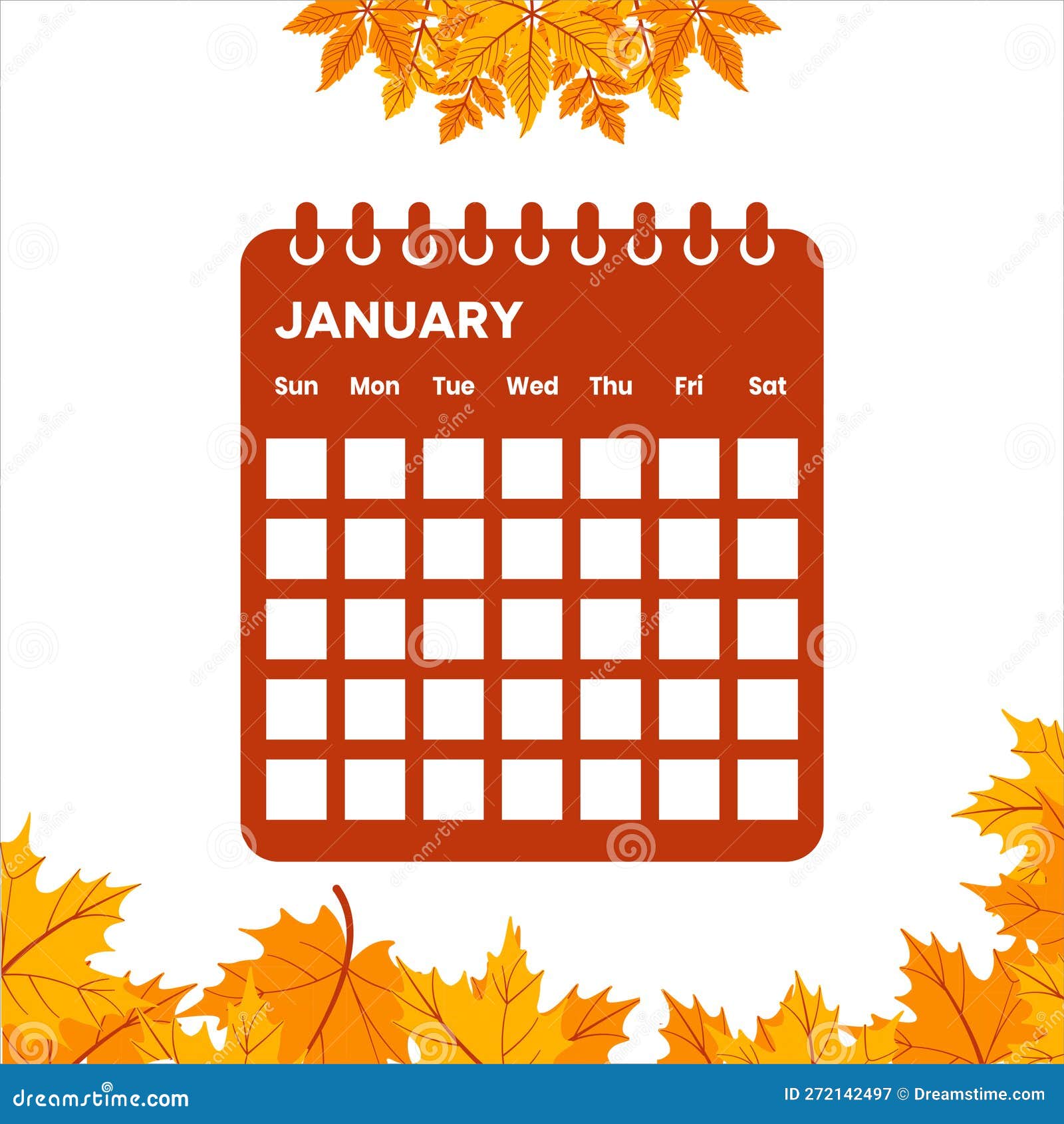 January Month Calendar. January Month Stock Vector - Illustration of ...
